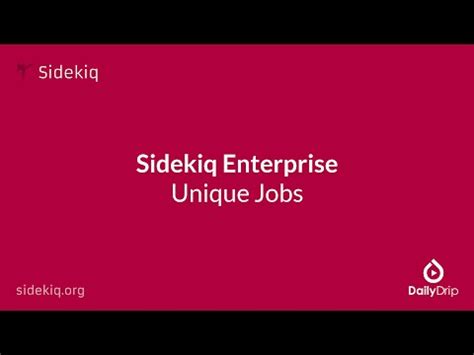 Ent Unique Jobs Sidekiq Sidekiq Wiki GitHub