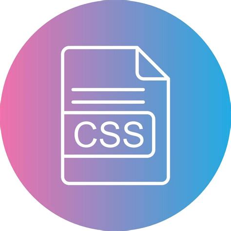 Css File Format Line Gradient Circle Icon 43427805 Vector Art At Vecteezy