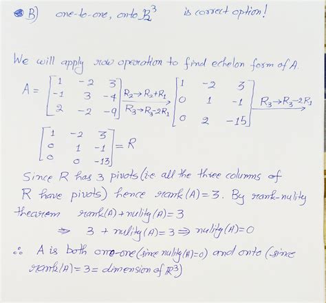 [solved] Determine Whether The Linear Transformation T Is One To One