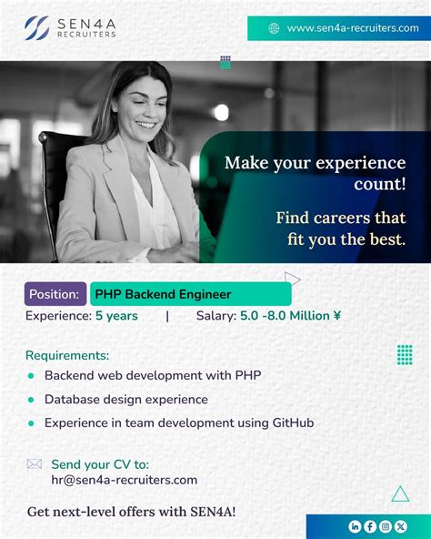php backendengineer techlead webdevelopment skyticket hiring sen4a recruiters