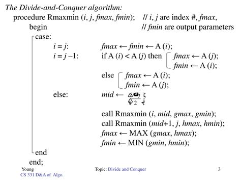 Ppt Divide And Conquer Algorithms Theory Examples And Analysis