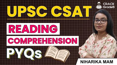 Reading Comprehension Pyqs For Upsc Csat Exam Youtube