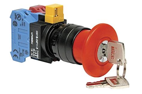 Idec Corporation Hw1B X4F11 R Switch Emergency Stop Pushlock Key Reset 40Mm Mushroom 1No 1Nc