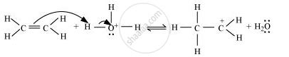 Write The Mechanism Of Hydration Of Ethene To Yield Ethanol Chemistry Shaalaa