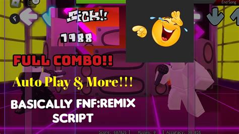 Basically Fnf Remix Script Auto Play And More Super Op Youtube