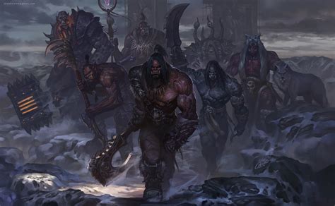 Wallpaper Digital Art Artwork World Of Warcraft Video Games Chenbo Orcs Grommash