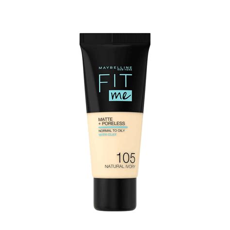Maybelline Fit Me Matte Poreless Foundation Shade Natural Ivory 105 Belasea