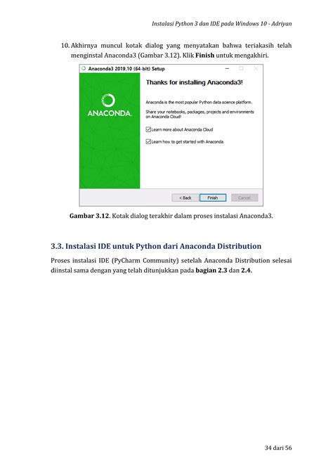 instalasi python 3 dan ide atau anaconda distribution pada windows 10 pdf