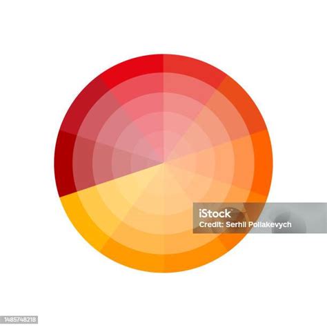 라즈베리 레드 크림슨 원형 팔레트 색상표 그라데이션 색상 무지개 그라데이션 벡터 그림입니다 0명에 대한 스톡 벡터 아트 및 기타 이미지 Istock