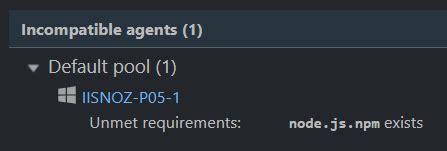 Problem With Node Js Build Step Requirement Teamcity Support Jetbrains