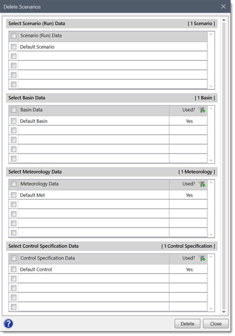 Delete Scenarios Hec Hms Civilgeo Knowledge Base