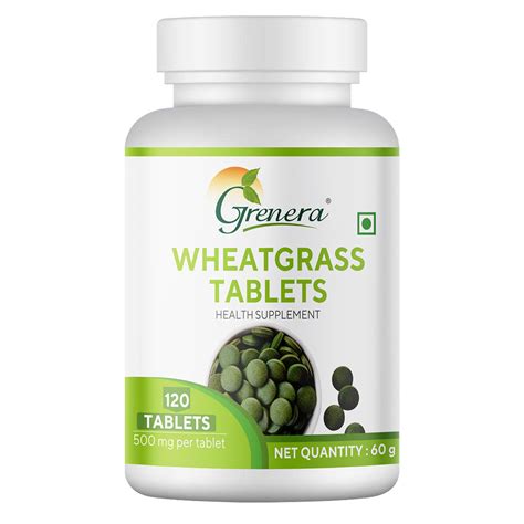 Wheatgrass Tablets 120 Tablet Natural Detox And Daily Energy Greneraindia