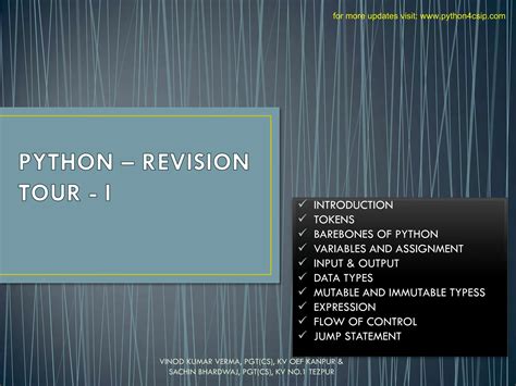 Revision Of Python Class 12 Notes Cmputer Science Ppt