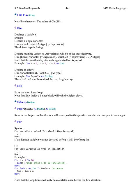 B4x Programming Language Guide V19 Pdf