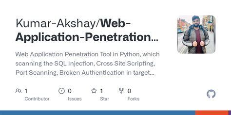 Github Kumar Akshay Web Application Penetration Tool In Python Web Application Penetration