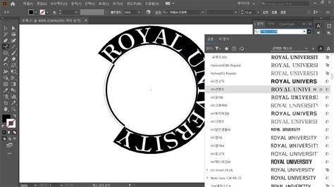 일러스트레이터로 원형로고만들기 Youtube