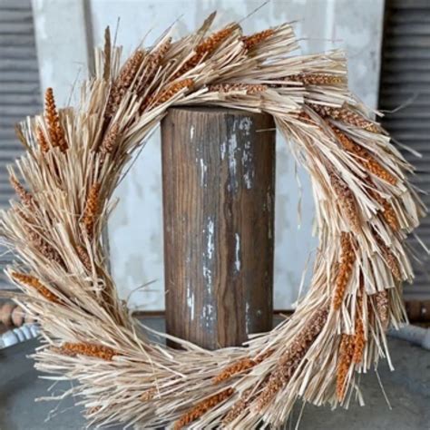 Millet Grass Wreath Timber And Fieldstone