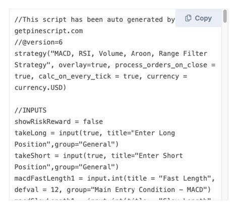 Pine Script Code Generator For Tradingview Charting Platform