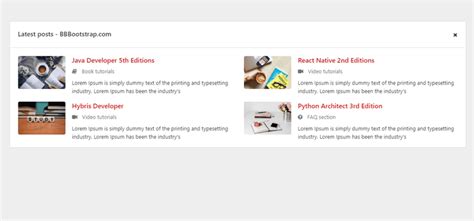 Bootstrap 4 List Grid View Template Example