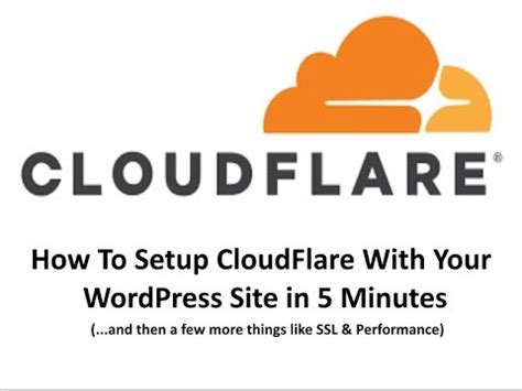 Setup Your WordPress Site With CloudFlare In Minutes YouTube