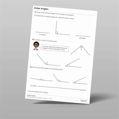 Year 4 Order Angles Reasoning And Problem Solving Resource Classroom Secrets