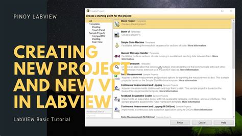 Launching Labview Creating New Project And New Vi In Labview Environment Youtube