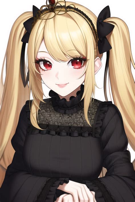 Long Blonde Hair Red Eyes Twintails Black Gothi By Varm209 On Deviantart