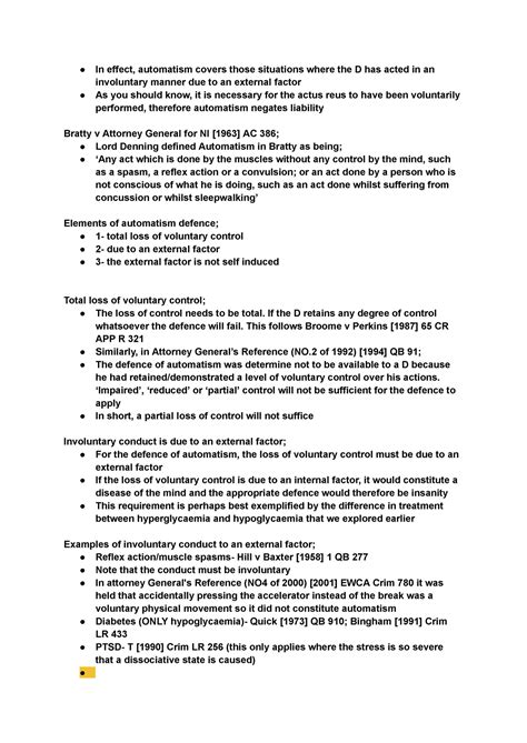 Criminal Law Exploring Theft Part 9 In Effect Automatism Covers