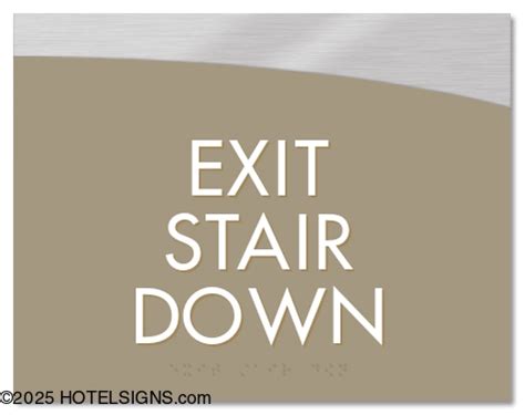 DoubleTree Sign Store By HOTELSIGNS Com Exit Stair Down Egress Sign Egress Signs Stratus