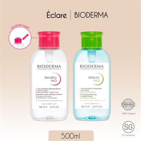 Bioderma H2o Micellar Water With Reverse Pump 500ml Sensibiosebium