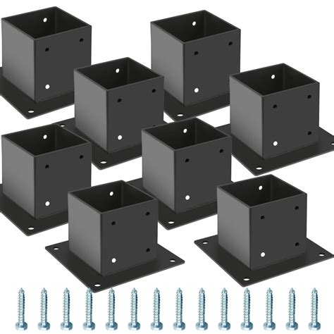 44 Post Base 8 Pcs Deck Brackets Inner Size 35x35 Thick Steel Fence Anchor