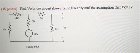 Solved Points Find Vo In The Circuit Shown Using Chegg Com
