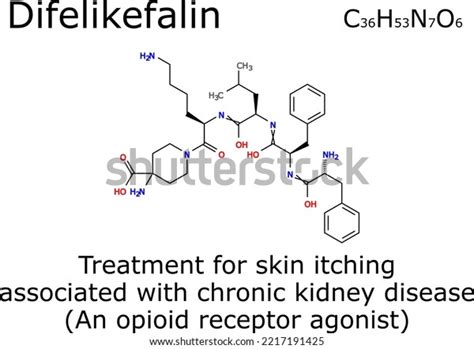 Fórmula Química De La Difelikefalina Y Vector De Stock Libre De Regalías 2217191425