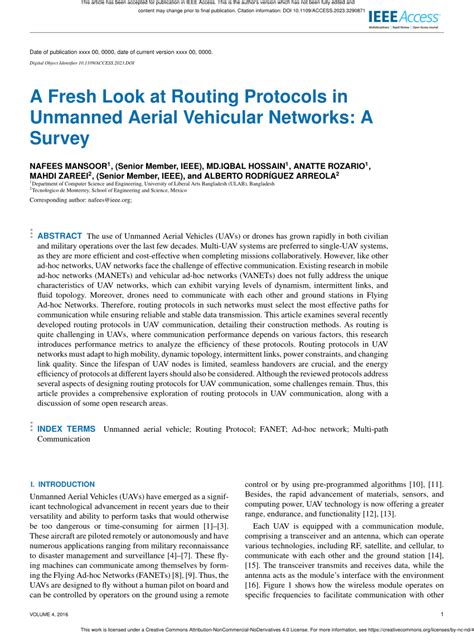 Pdf A Fresh Look At Routing Protocols In Unmanned Aerial Vehicular Networks A Survey