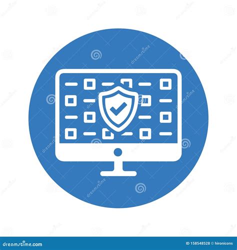 Data Protection Code Encryption Security Icon Stock Illustration