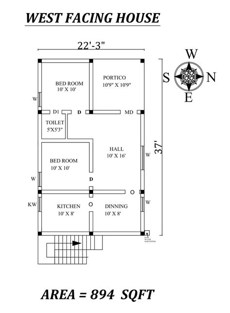 57x40 Marvelous 3bhk West Facing House Plan As Per Vastu Shastra Images