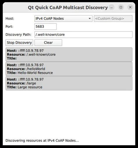Quick Coap Multicast Discovery Qt Coap Qt