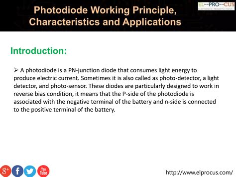 Photodiode Working Principle Characteristics And Applications Pptx