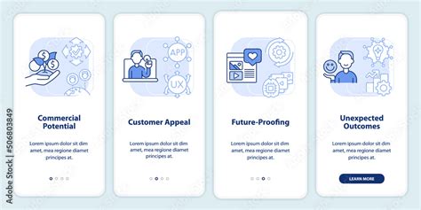 Digital First Mindset Importance Light Blue Onboarding Mobile App Screen Walkthrough 4 Steps