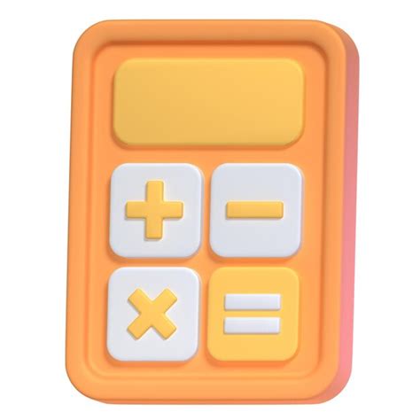 Premium Psd Calculator 3d Element