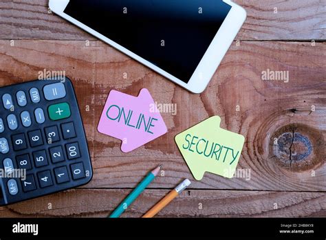 Sign Displaying Online Security Business Showcase Rules To Protect Against Attacks Over The