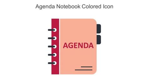 Agenda Notebook Colored Icon In Powerpoint Pptx Png And Editable Eps