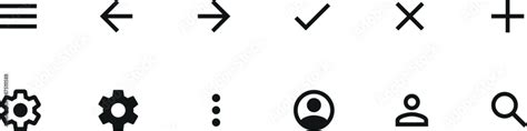 Most Common App Icon Set For Navigation And Action Bars Tabbar All Menu Types Hamburger