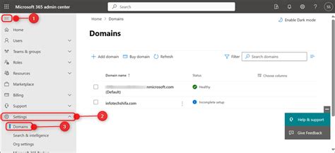 Setting Up Custom Domain In Microsoft 365 Via Admin Center