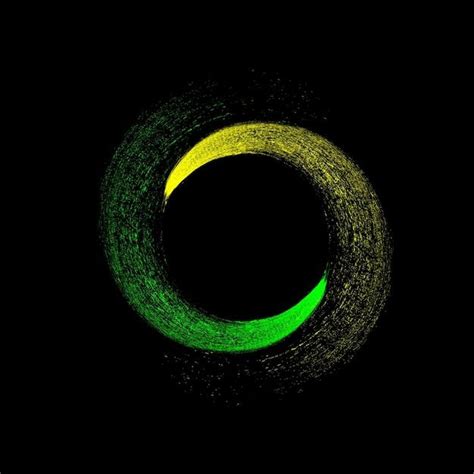 스프레이 그래피티 아트 그린 옐로우 서클 디자인