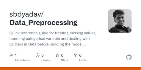 Github Sbdyadavdatapreprocessing Quick Reference Guide For