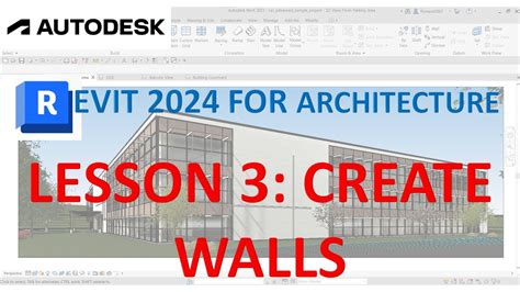 Revit 2024 For Architecture For Beginners 3 Create Walls Youtube