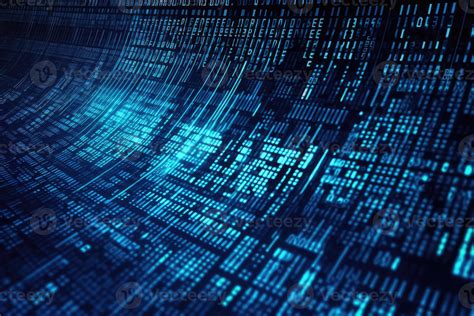 Digital Binary Data Streaming Binary Code Background Matrix Background With Digits 23786938