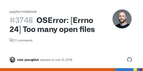 Oserror Errno 24 Too Many Open Files · Issue 3748 · Jupyter