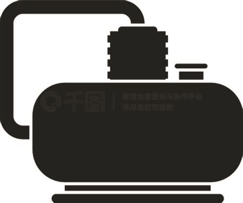 白色免抠元素 黑色简约风格的空气压缩机图标 素材免费下载 450像素 Eps格式 编号42575399 千图网